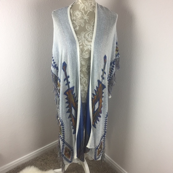 Angie | Sweaters | Angie Open Cardigan Vest With Fringe Medium Nwt ...